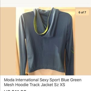 Moda International | Tops | Moda International Sexy Sport Hoodie Mesh ...